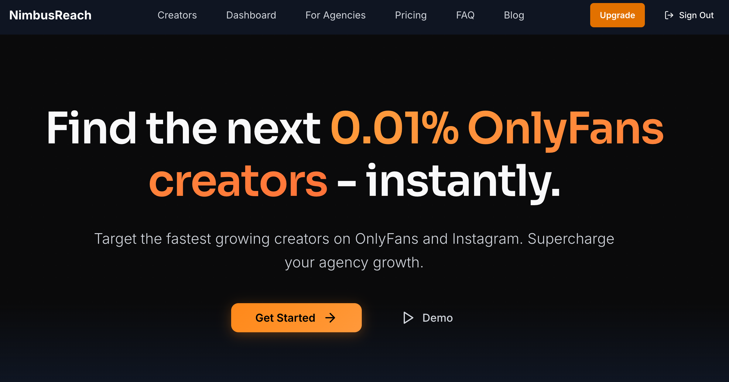 NimbusReach - Creator leads database for agency outreach